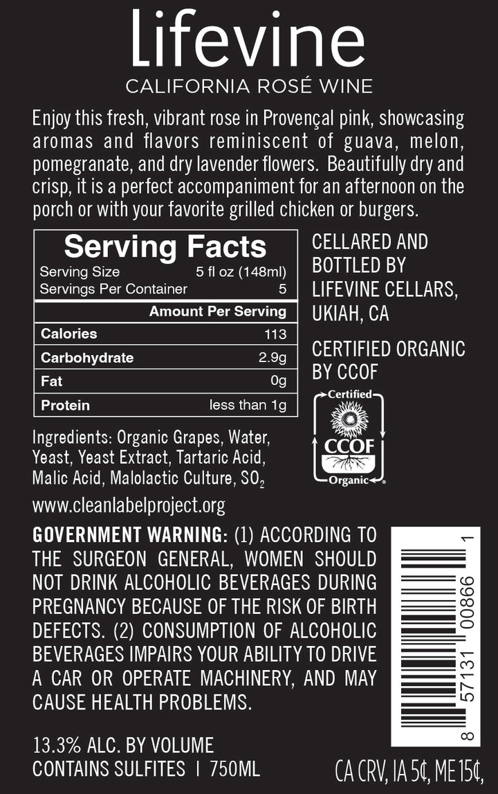 Zero Sugar Rosé - Lifevine Wine Made With Organic Grapes – Lifevine Wines